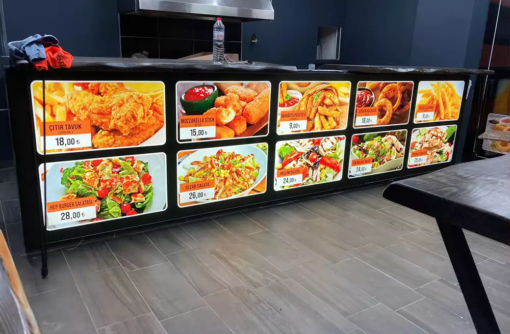 Ledbox Menü Tabela Fiyatları, Zeytinburnu Tabelacı 0539 570 45 95